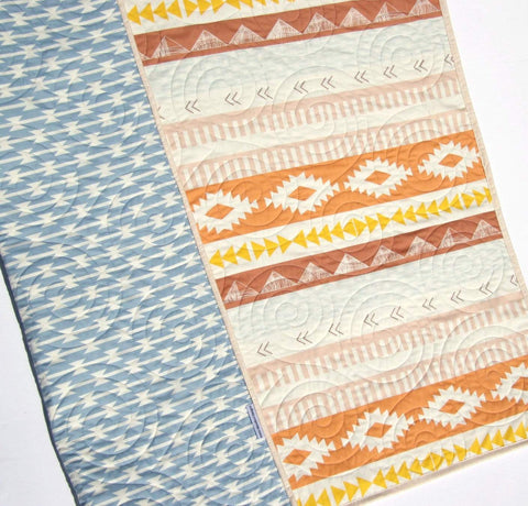 Aztec Quilt, Arizona Baby Blanket, Southwest Bedding, Crib Quilt, Hand