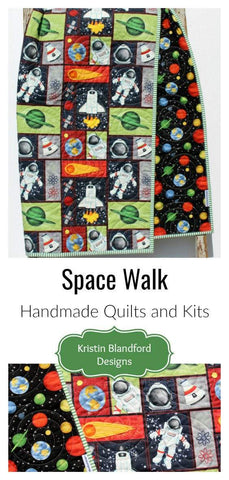 Solar System Baby Quilt – Space Nursery Crib Bedding Quilt