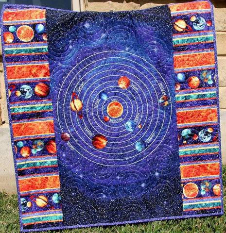 LAST ONE Space Nursery, Quilt, Planets Crib Bedding, Solar System Quil