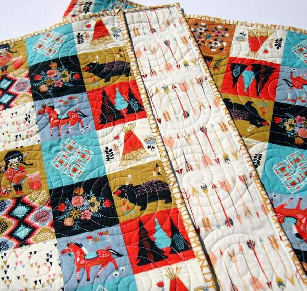Wildwood Aztec Quilt, Teepees Bears Woodland Arrows | Kristin Blandford ...