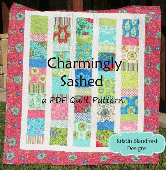 Charmingly Sashed Quilt Pattern – Baby & Throw Size PDF – Pre-cut Charm ...