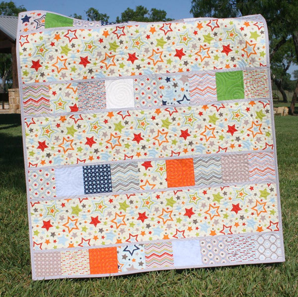 Showcase Quilt Pattern – Baby Size PDF Quilt Pattern for 5" Charm Packs