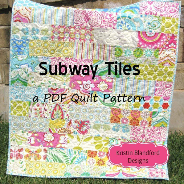 Subway Tiles Quilt Pattern – Modern Baby & Throw Quilt | Fat Quarter ...