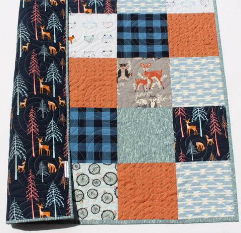 Little Forester Quilt Kit – Woodland Baby, Toddler, Throw or Twin Patc
