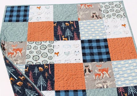 Little Forester Quilt Kit – Woodland Baby, Toddler, Throw or Twin Patc
